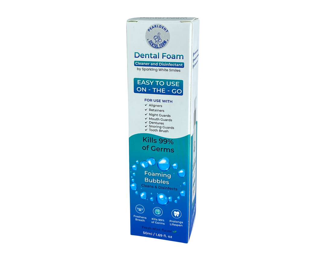 Pearldent Dental Foam - Cleans and Sterilizes Removable Dental and Ort